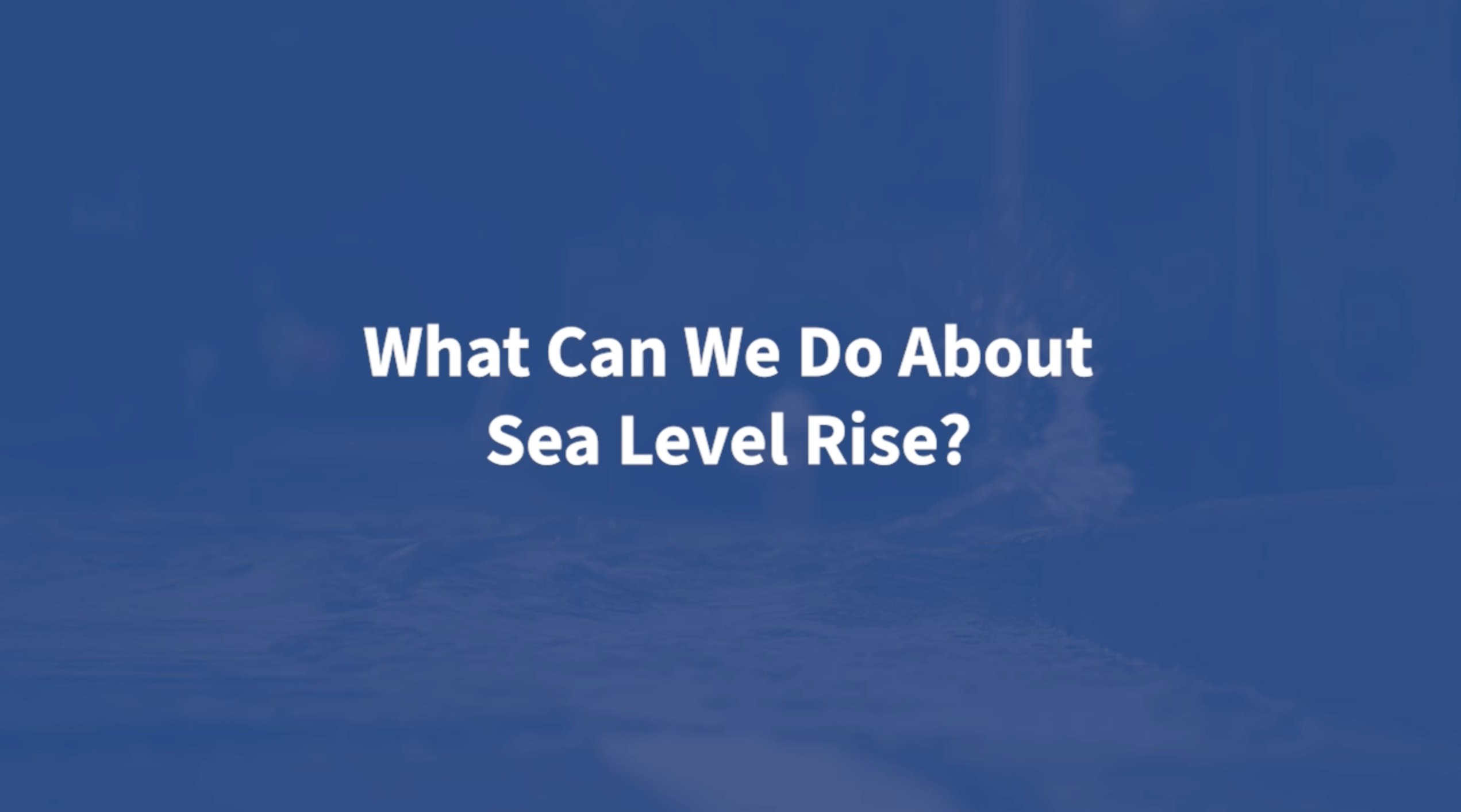What Can We Do About Sea Level Rise? | U.S. Sea Level Change